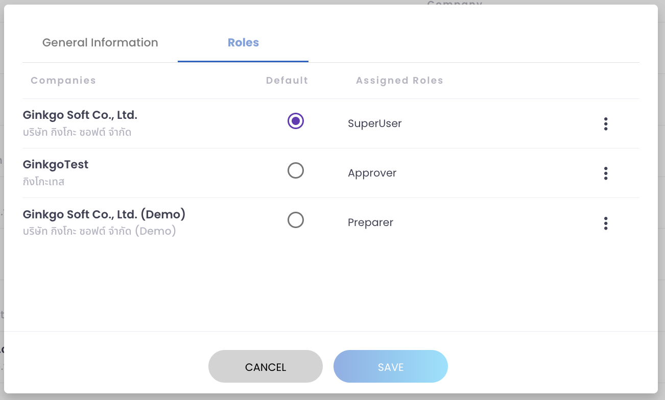 User management - GeStamp Duty